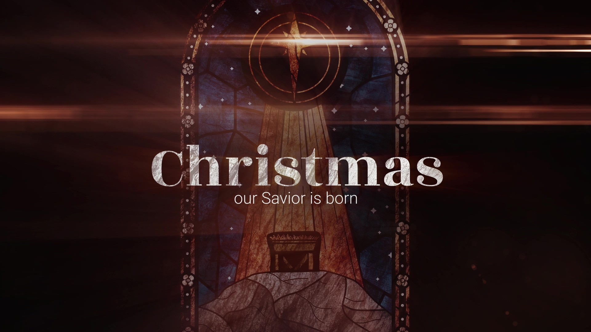 Nativity Glass Christmas | Motion Video Background