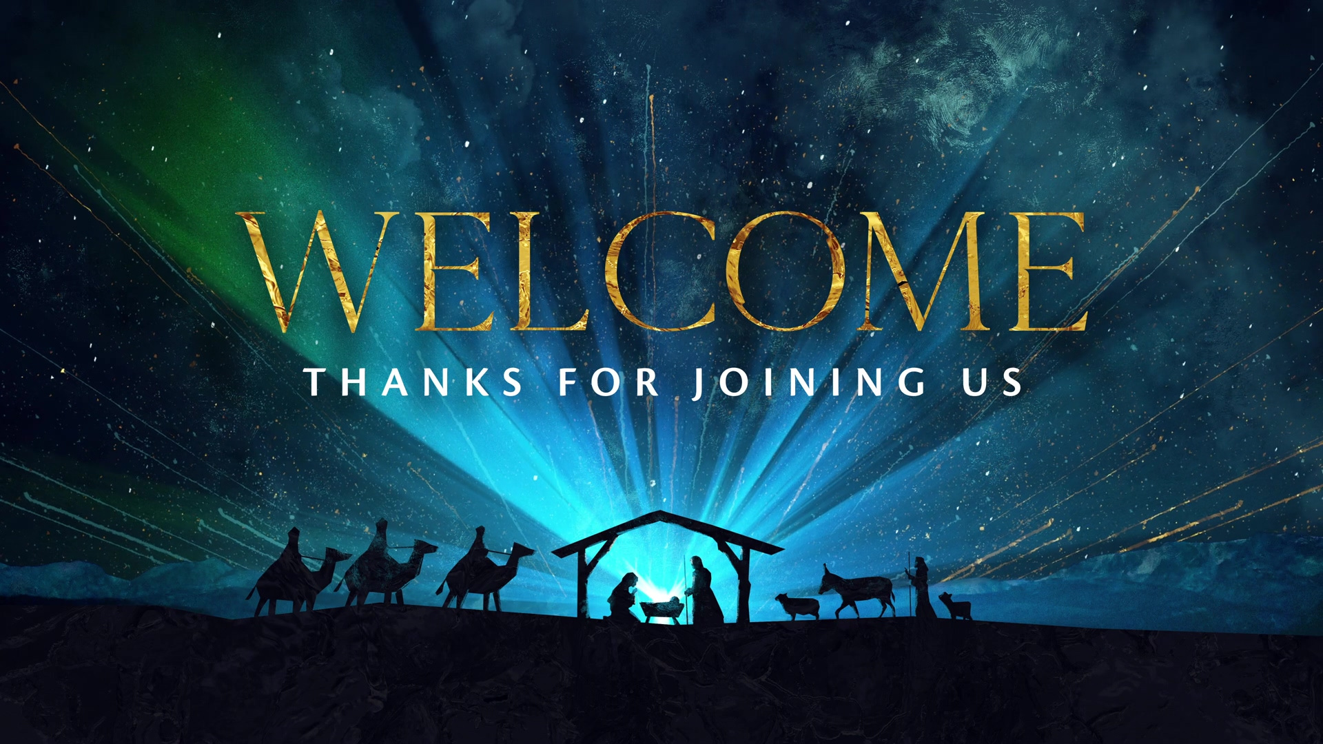 Silent Night Nativity Welcome | Motion Video Background