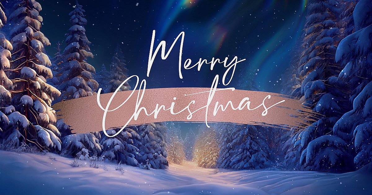 Christmas Snow Merry Christmas | Motion Video Background