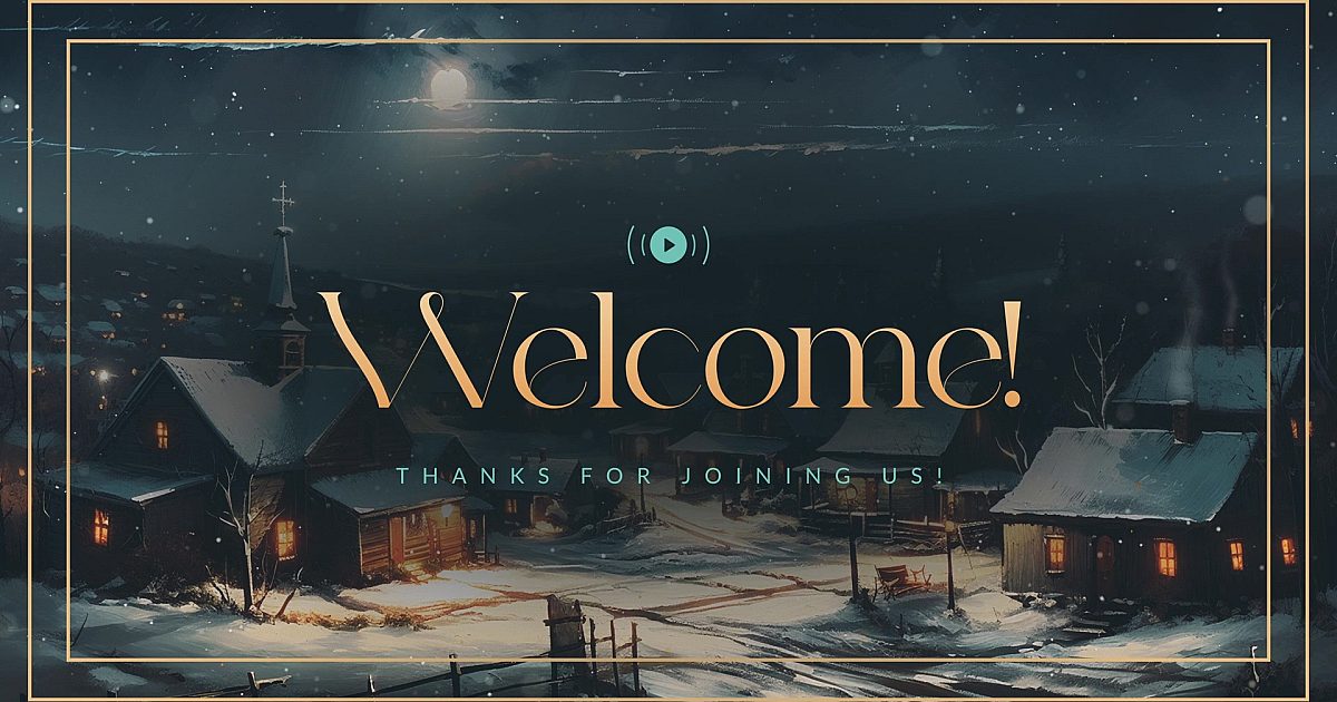 Christmas Villages Welcome Stream | Motion Video Background